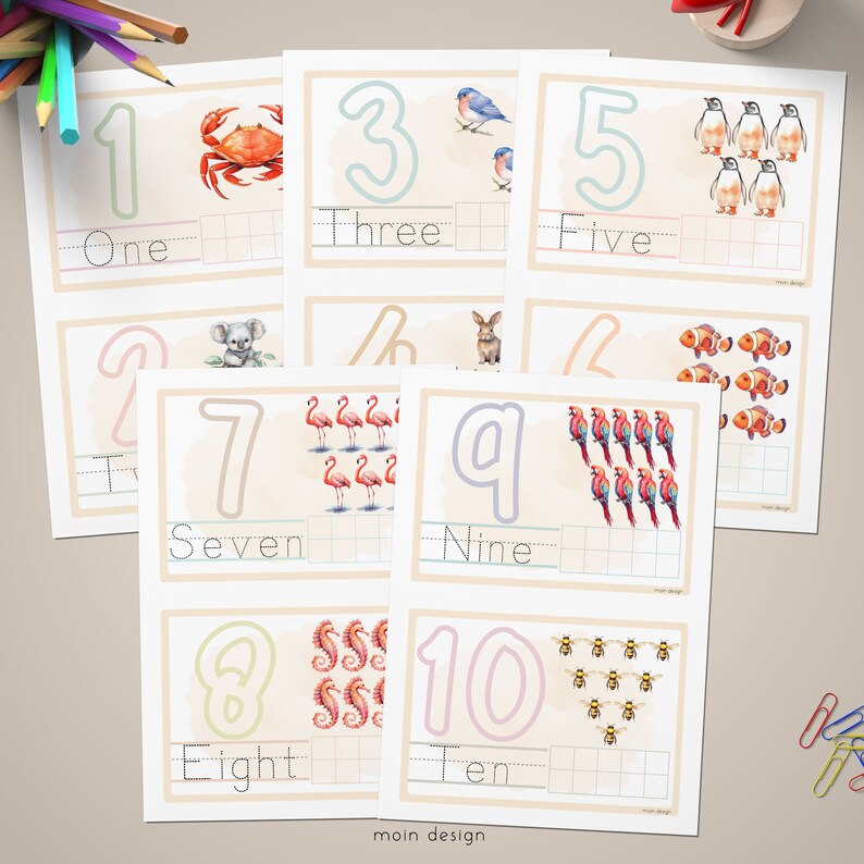 Numbers Play Dough Mats, Printable Learning Activity, Number Tracing ...