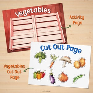 Vegetables and Fruits Sorting Activity, Printable Activities, Toddler ...