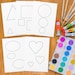 Shapes Coloring Pages for Kids: Geometric Learning (PDF) - Etsy