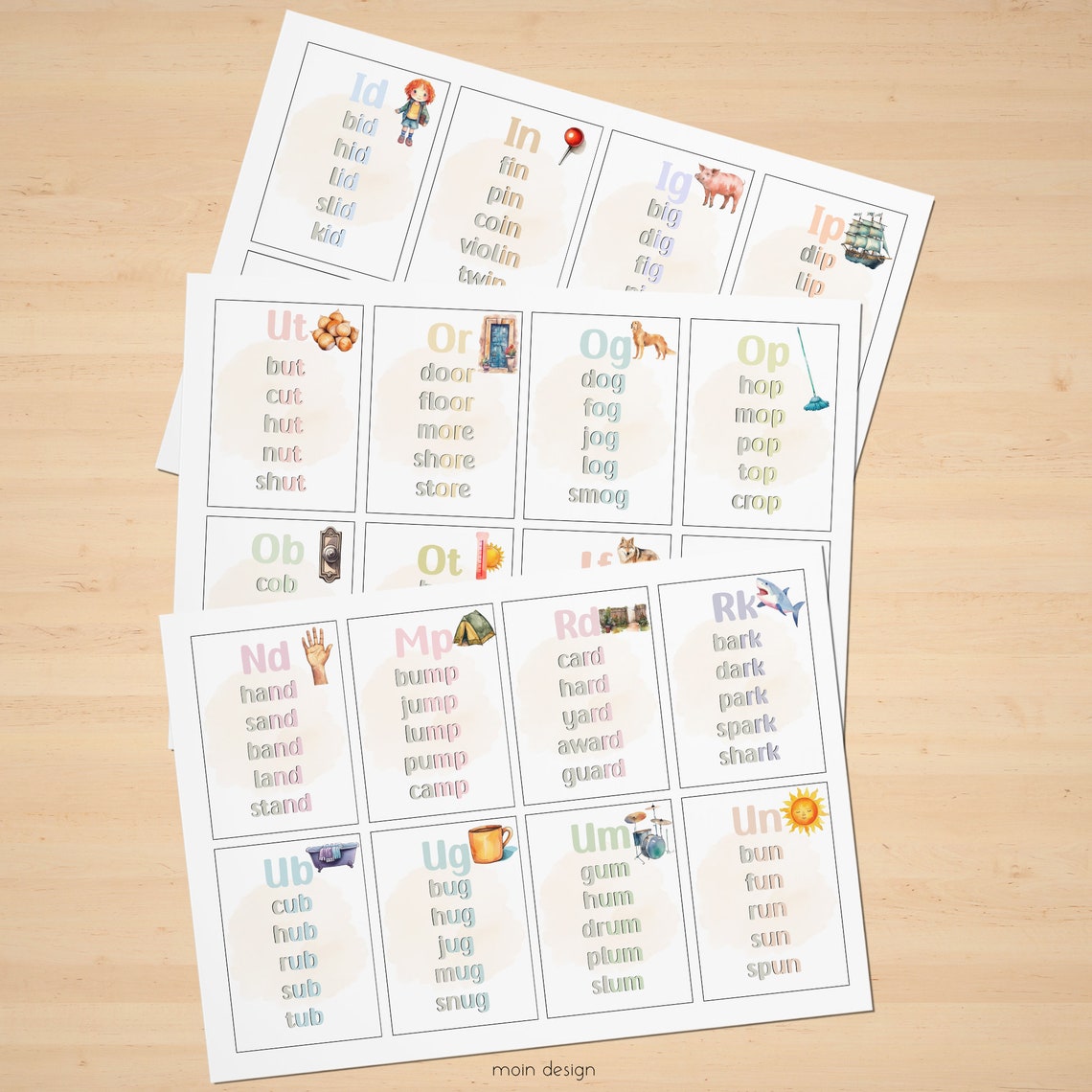 Printable Word Endings, Phonic Activity Flash Cards, Digraph Sounds ...