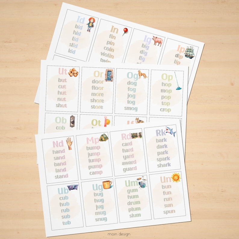 Printable Word Endings, Phonic Activity Flash Cards, Digraph Sounds ...