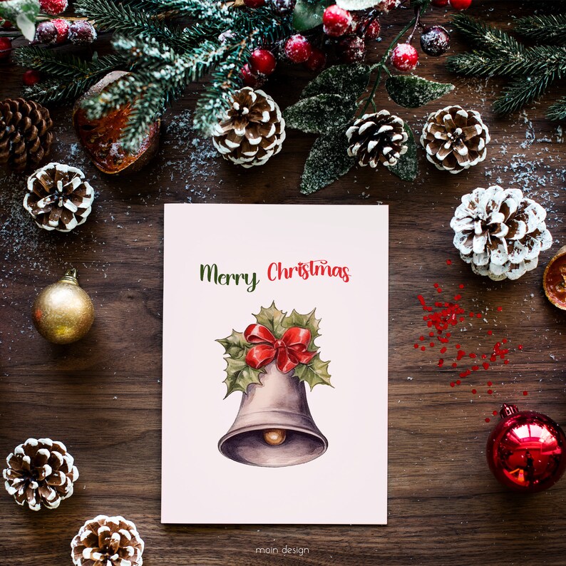 Printable Christmas Card Bundle: DIY Holiday Greetings (PDF) - Etsy