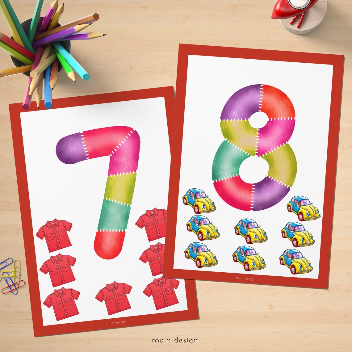 Printable Number Tracing Cards, Number Posters, Learning Activity ...