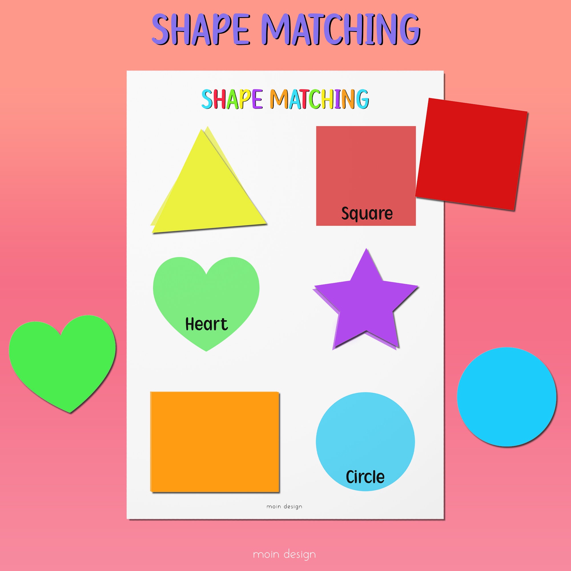 Printable Toddler Activity Pages, Matching Activity, Learning ...