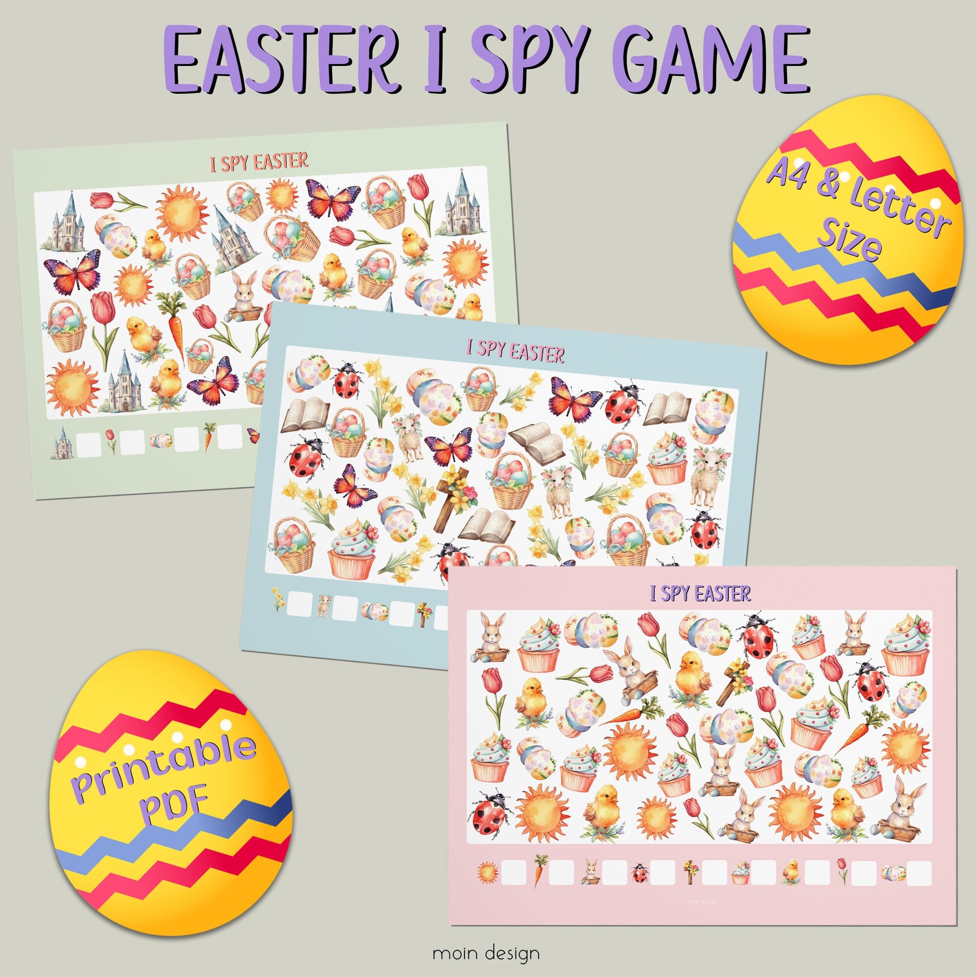 Printable Easter I Spy Game, Toddler Easter Activities, Kids Activities ...