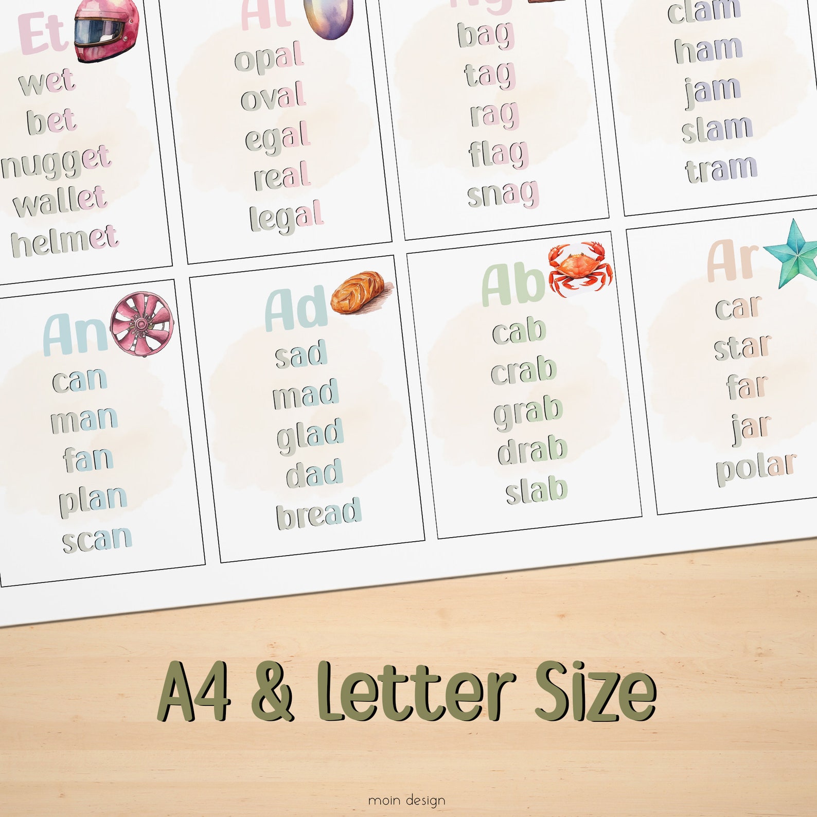 Printable Word Endings, Phonic Activity Flash Cards, Digraph Sounds ...