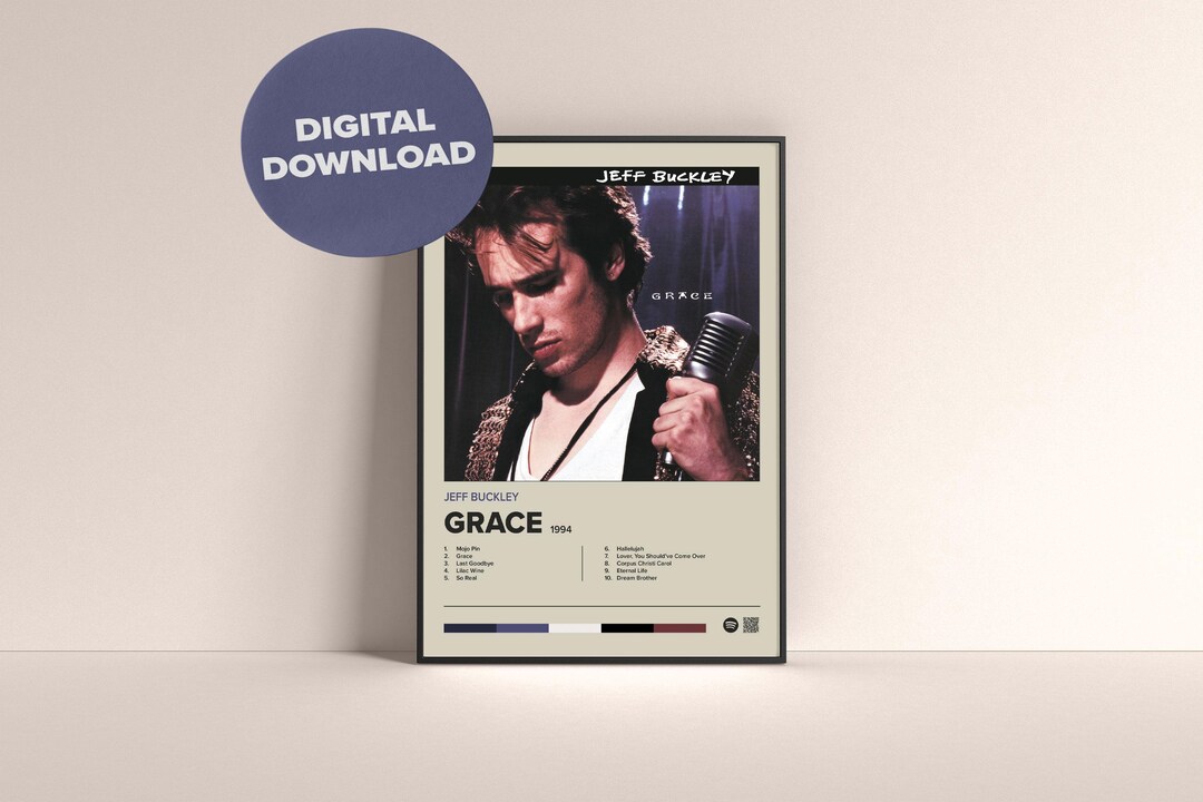 Jeff Buckley Grace Album Poster / Album Cover Poster / Music Gift ...