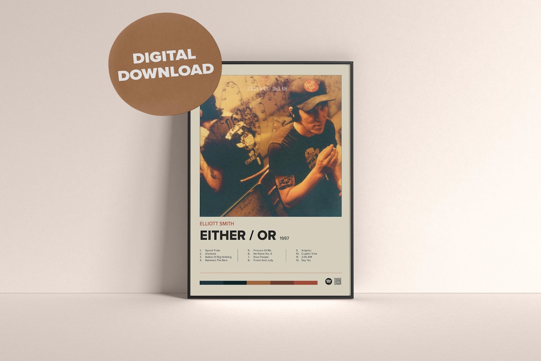 Elliott Smith Either/or Album Poster / Album Cover Poster / Music Gift ...
