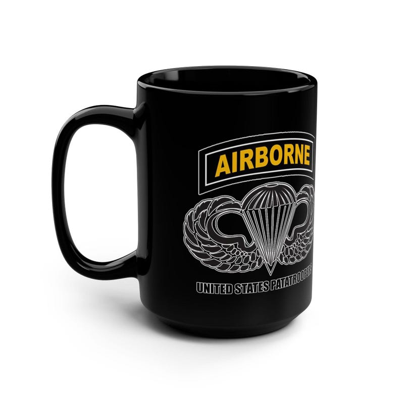Paratrooper / AIRBORNE Black Mug, 15oz - Etsy