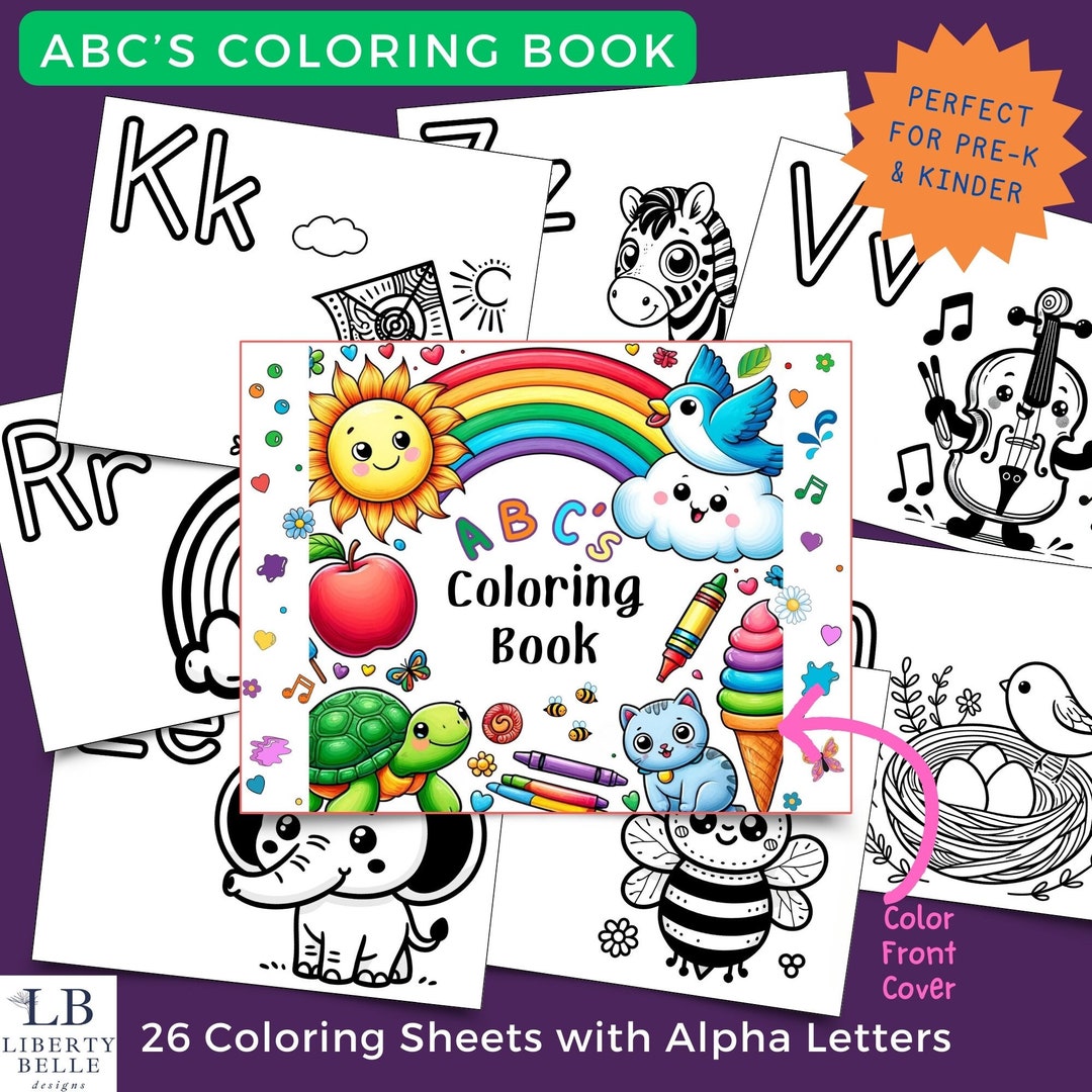 Printable Abc's Coloring Book | Preschool Kindergarten Learning ...