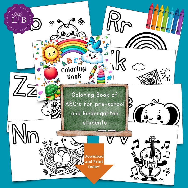 Printable Abc's Coloring Book | Preschool Kindergarten Learning ...
