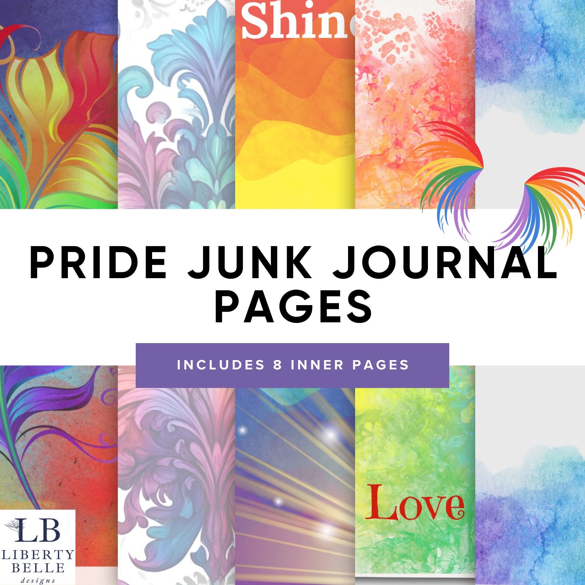 Printable Pride Junk Journal Pages | Rainbow Junk Journal | LGBTQ+ ...