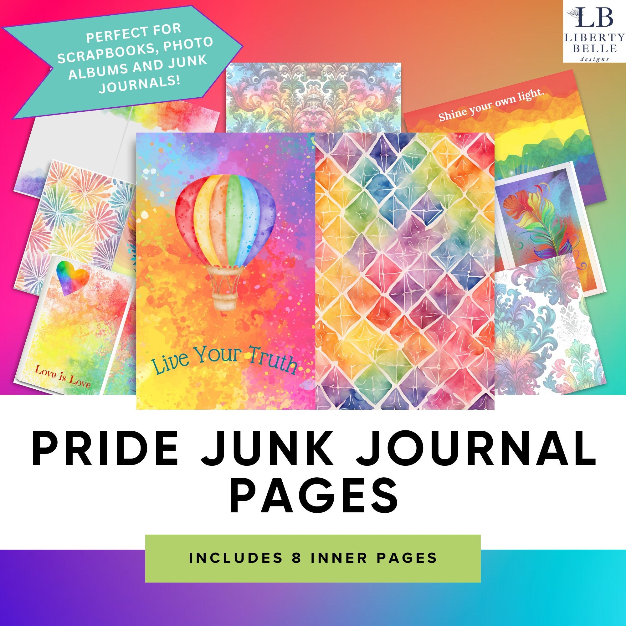Printable Pride Junk Journal Pages | Rainbow Junk Journal | LGBTQ+ ...