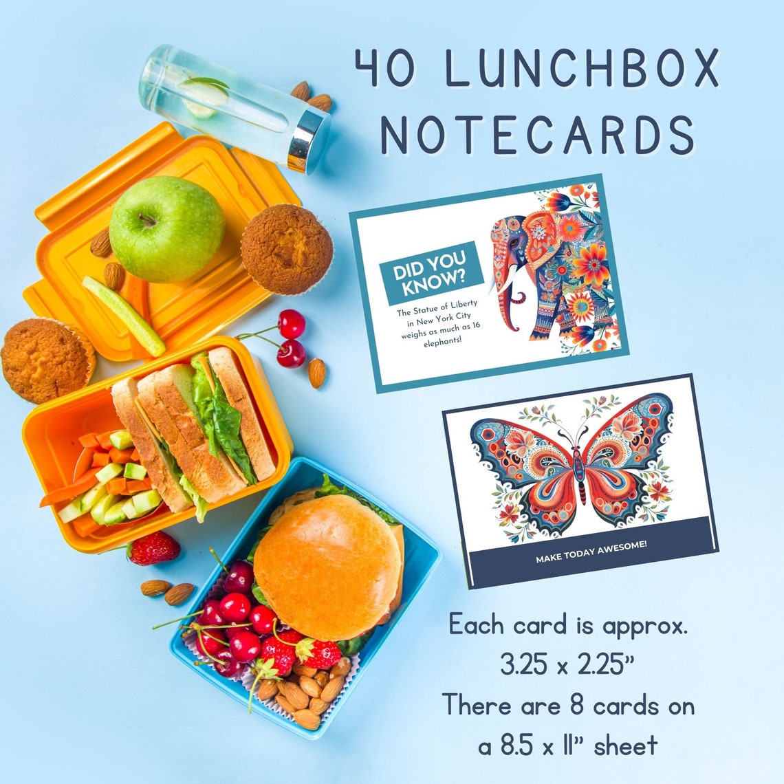 Printable Lunch Box Notes for Kids | Kindness Cards | Kid Affirmations ...