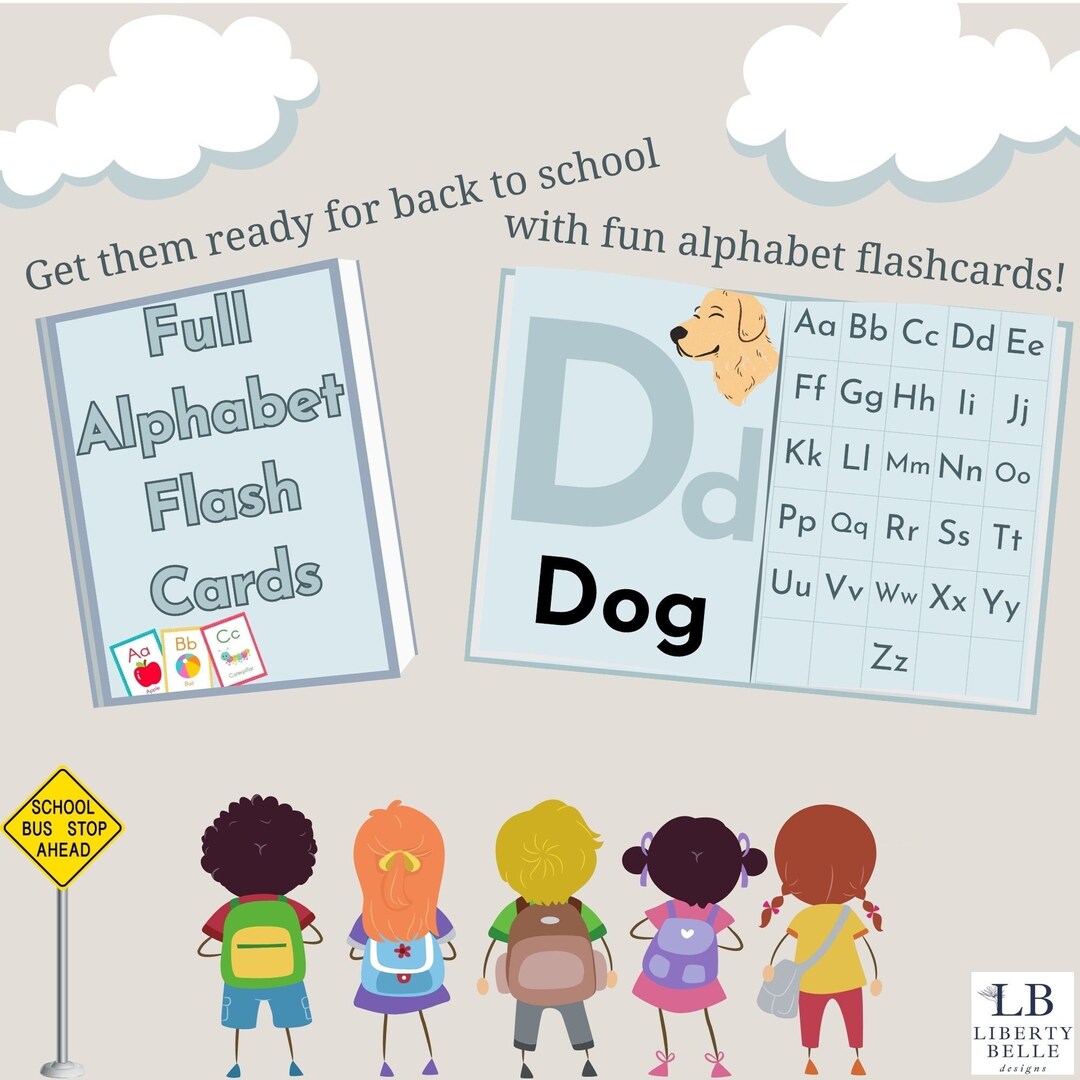 Printable Alphabet Flashcards Toddlers and Preschool Learning A-Z ...