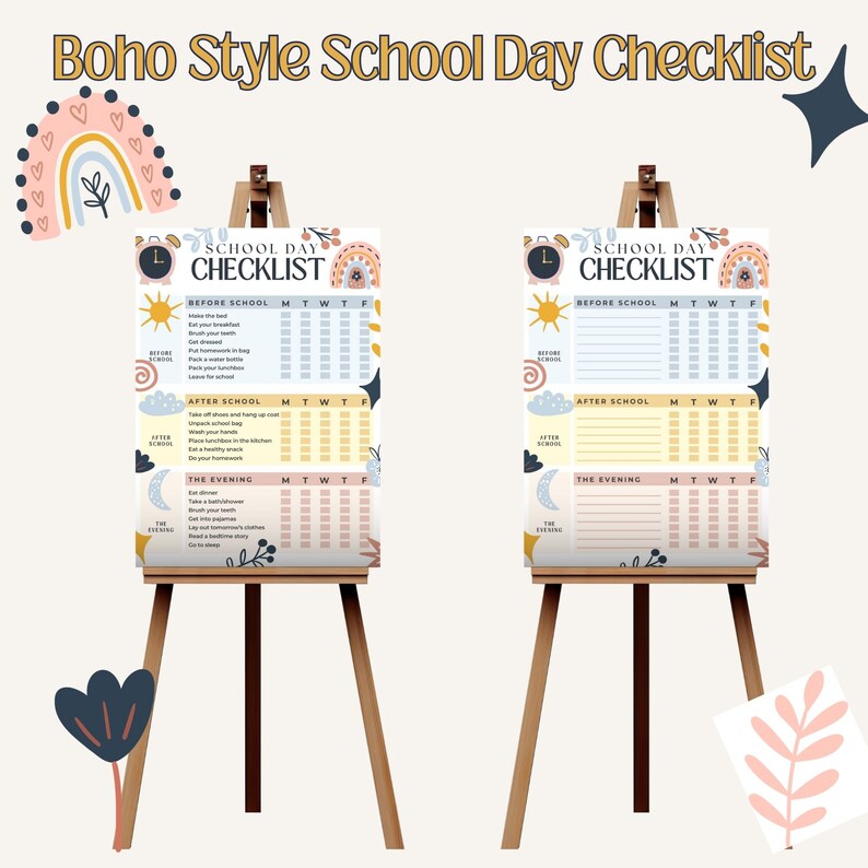 Kids Daily Checklist | Daily Routine Printable | Chore Chart ...