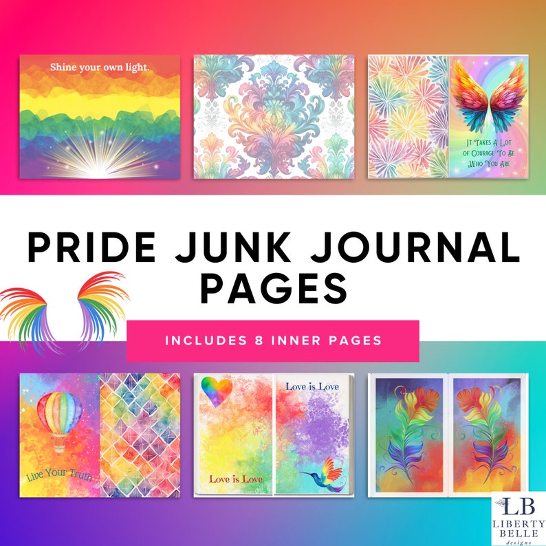Printable LGBTQ+ Pride Junk Journal Kit | LGBTQ+ Scrapbooking | Pride ...