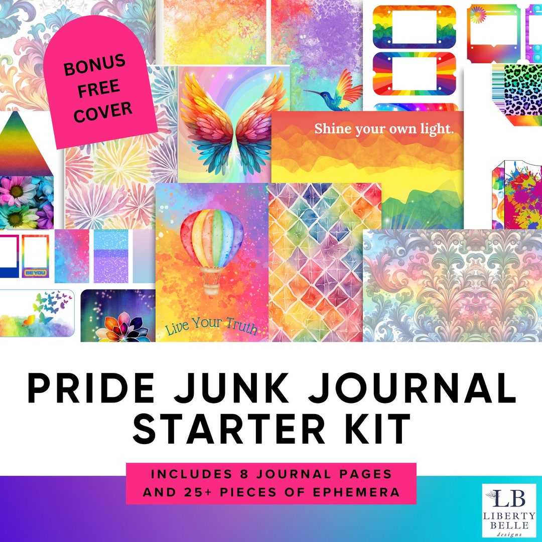 Printable LGBTQ+ Pride Junk Journal Kit | LGBTQ+ Scrapbooking | Pride ...
