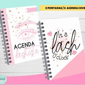 Digital File / Lashista Agenda 2025-26 Editable / Eyelashes and ...