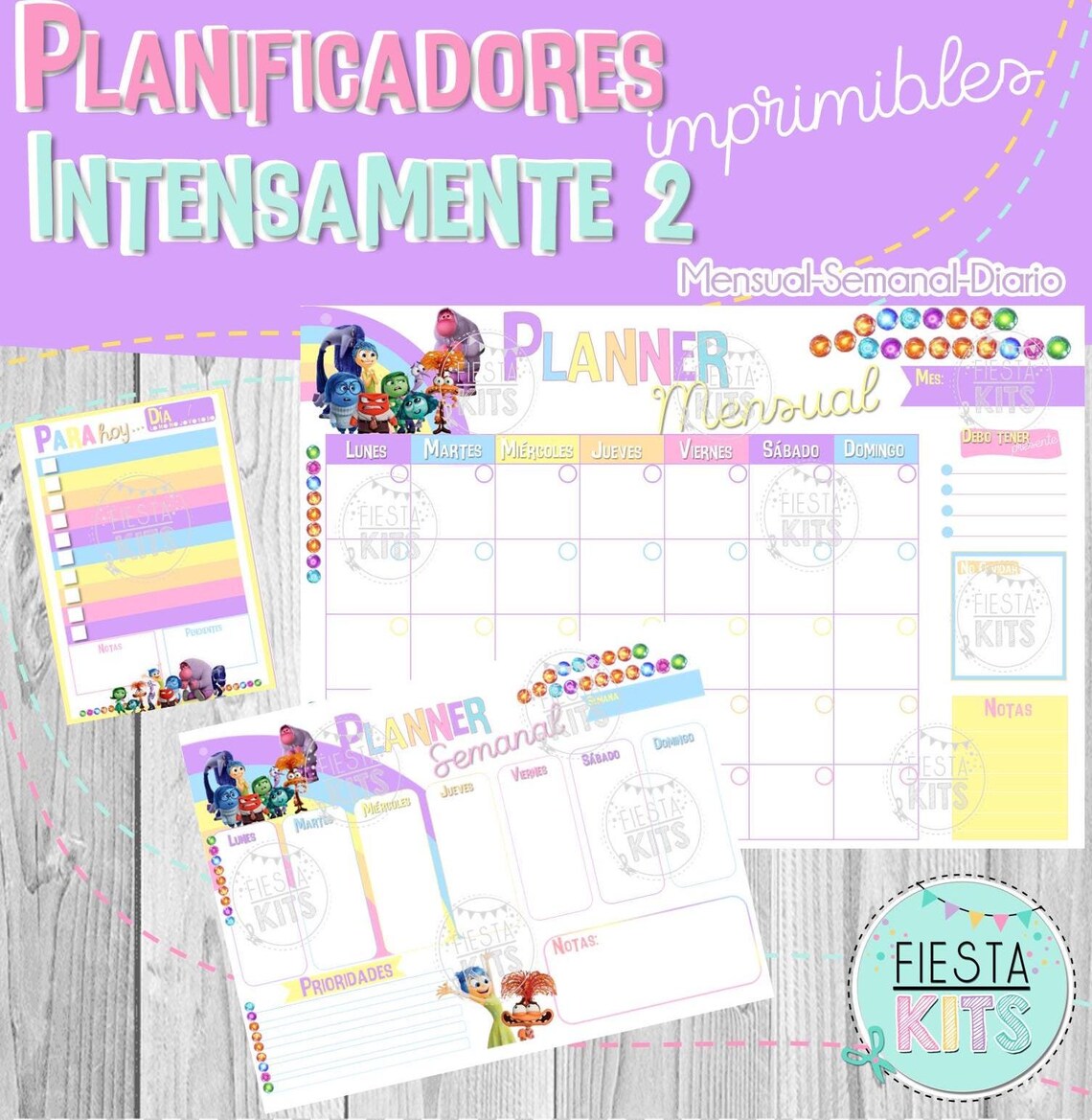 Inside Out 2 Printable Planner / Inside Out 2 Monthly Planner / Inside ...
