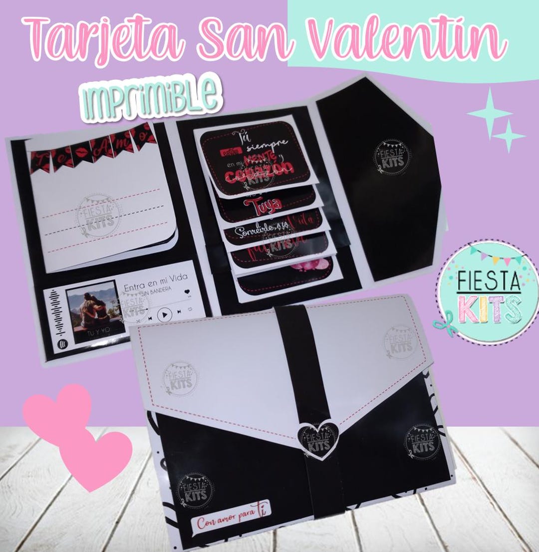Spotify Card With Photos Printable Valentine's Day / Valentine's Day ...