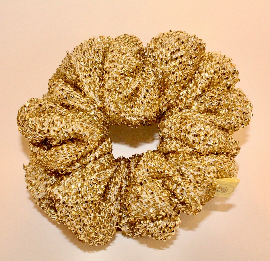 Gold Handmade Christmas Tinsel Regular Scrunchie - Etsy