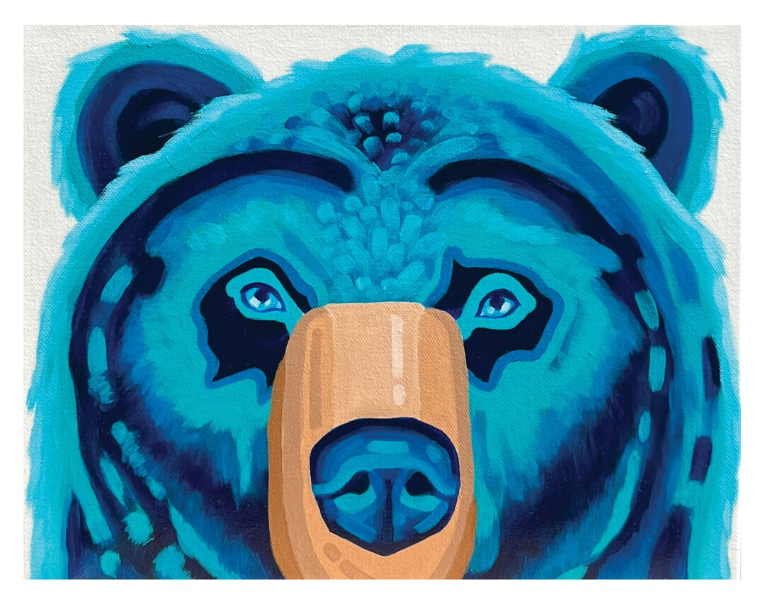 11x14" Blue-beary Textured Art Print - Etsy