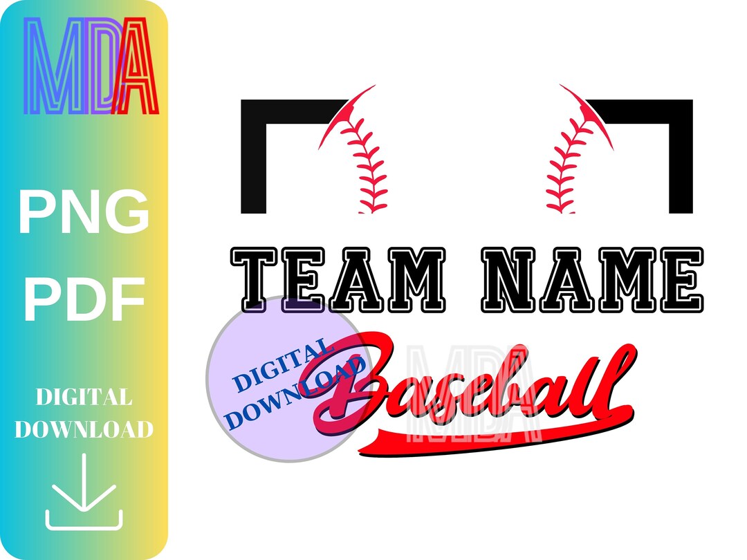 Baseball Team PNG Editable Template Team Banner PNG Team - Etsy