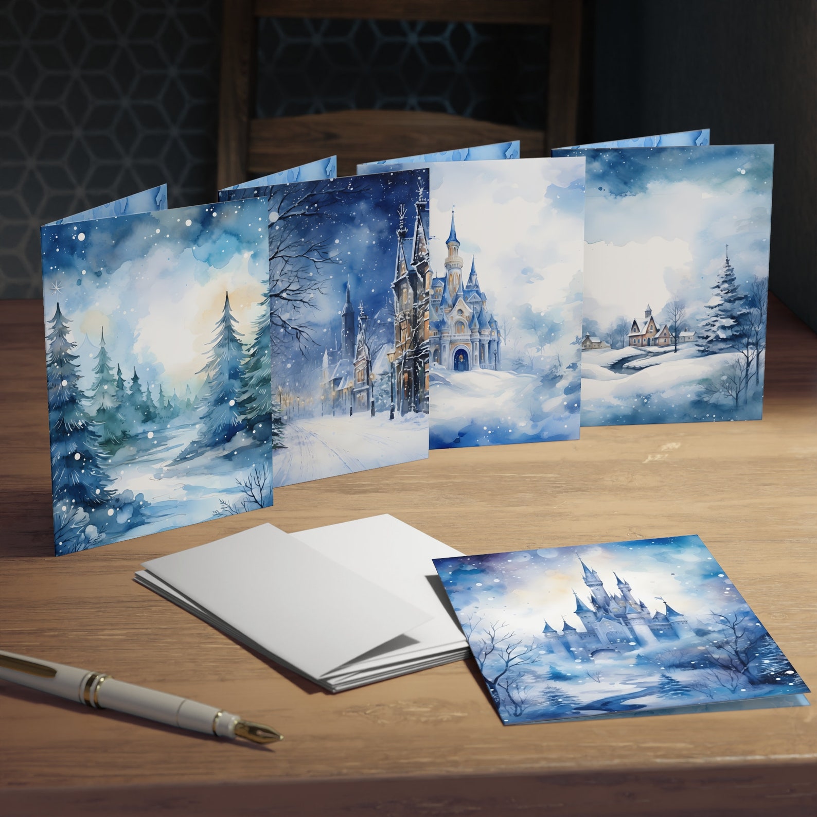 Enchanted Winter Forest Greeting Card Box Set 5-pack - Etsy