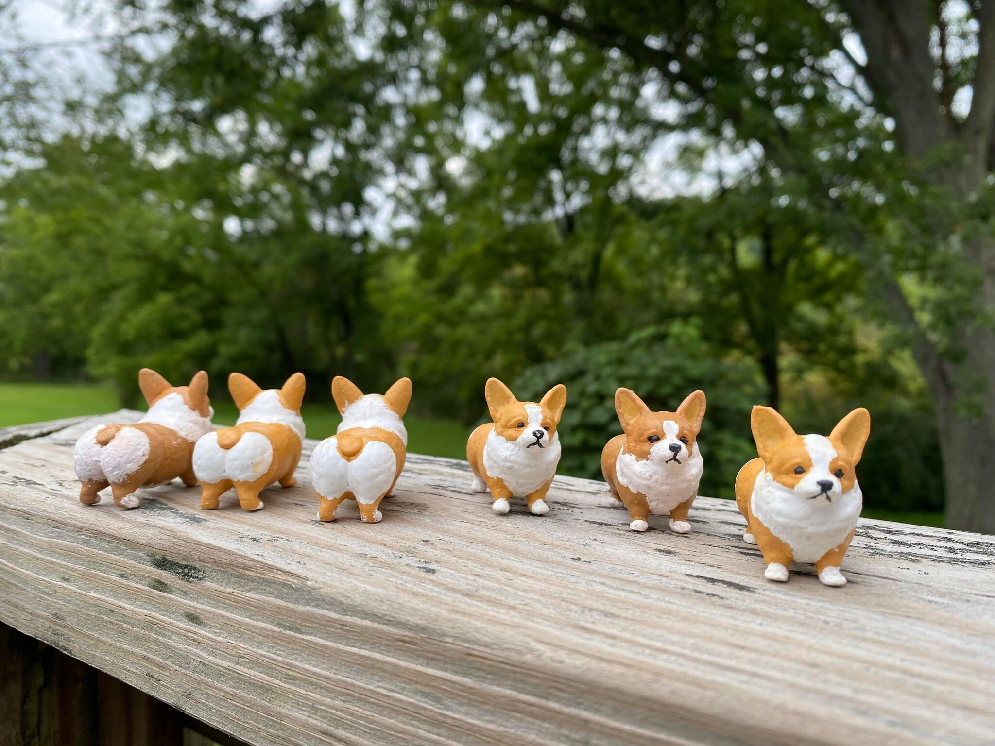 Homemade Hand-painted 3D Printed Mini Corgis - Corgi Corps Connections ...