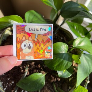 Chilli Heeler Sticker, Bluey Sticker, Mom Sticker, Mental Health ...