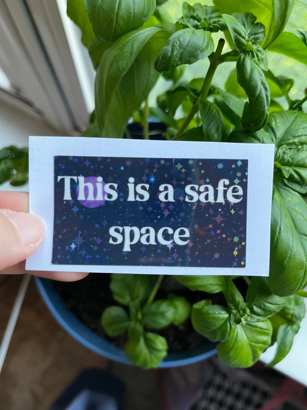 This is a Safe Space Sticker, Holographic Sticker, Mental Health ...