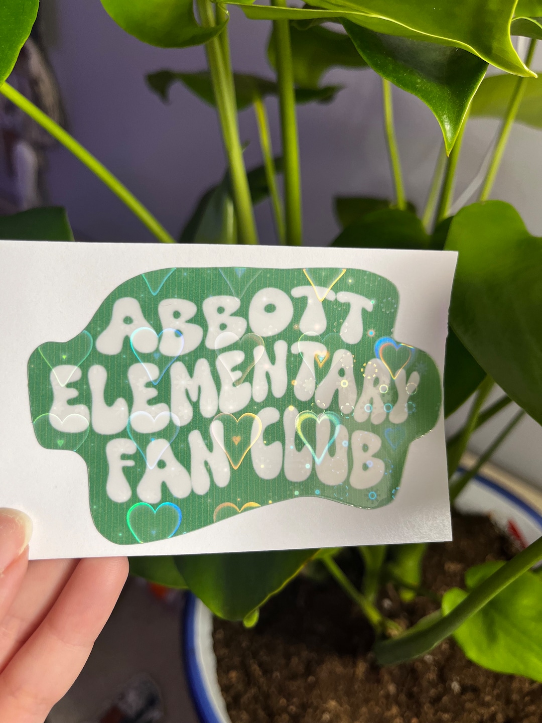 Abbott Elementary Fan Club Sticker, Waterproof Holographic Vinyl - Etsy