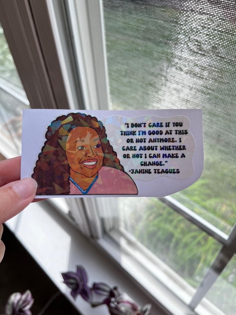 Janine Teagues Inspired Holographic Sticker, Teacher Motivation - Etsy