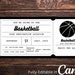 Basketball NBA Ticket Editable, NBA Basketball Gift Voucher Certificate ...