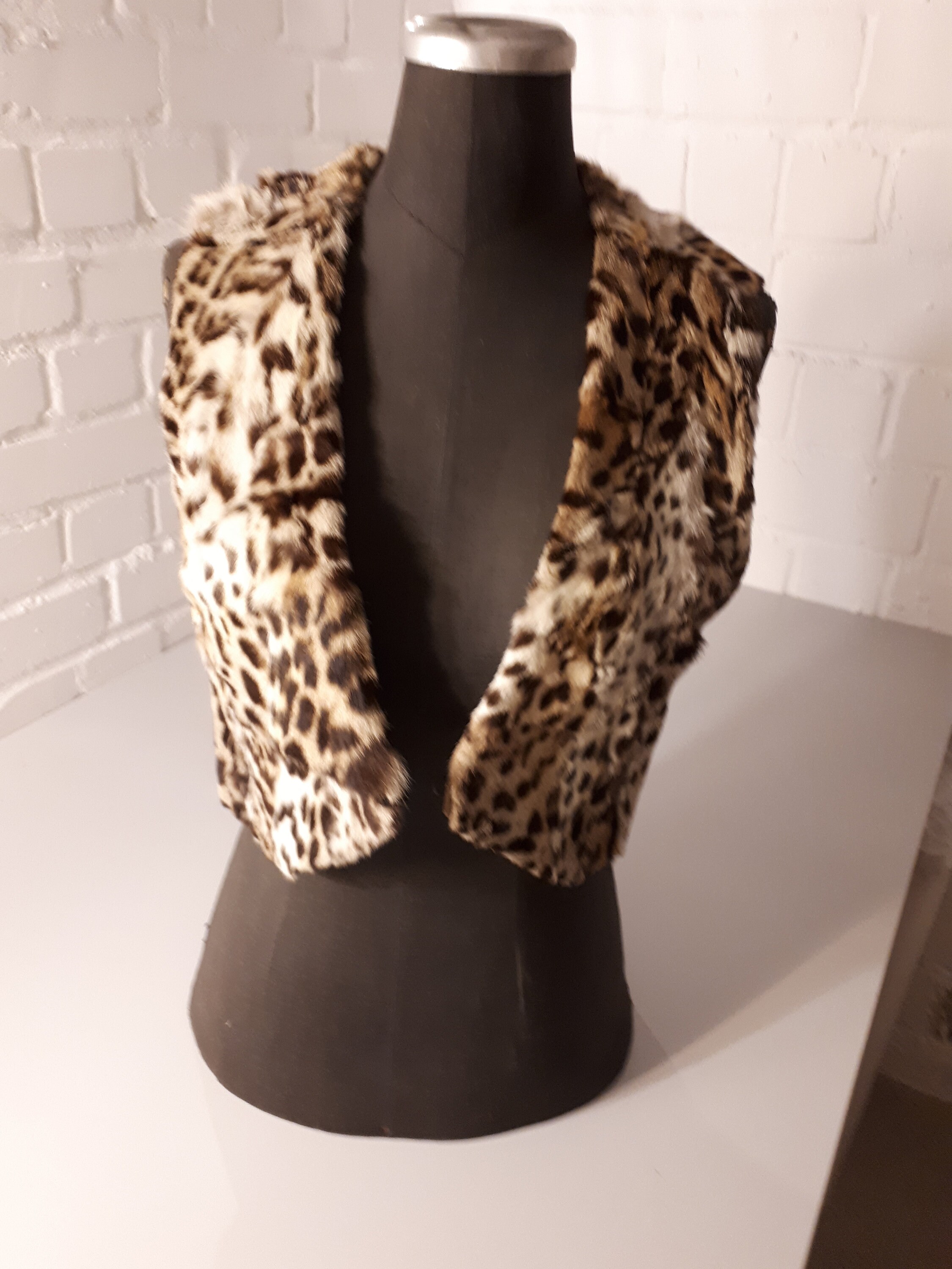 Real Fur Ocelot Vest Size. M 1960s Assembled From Ocelot Pieces a Small ...