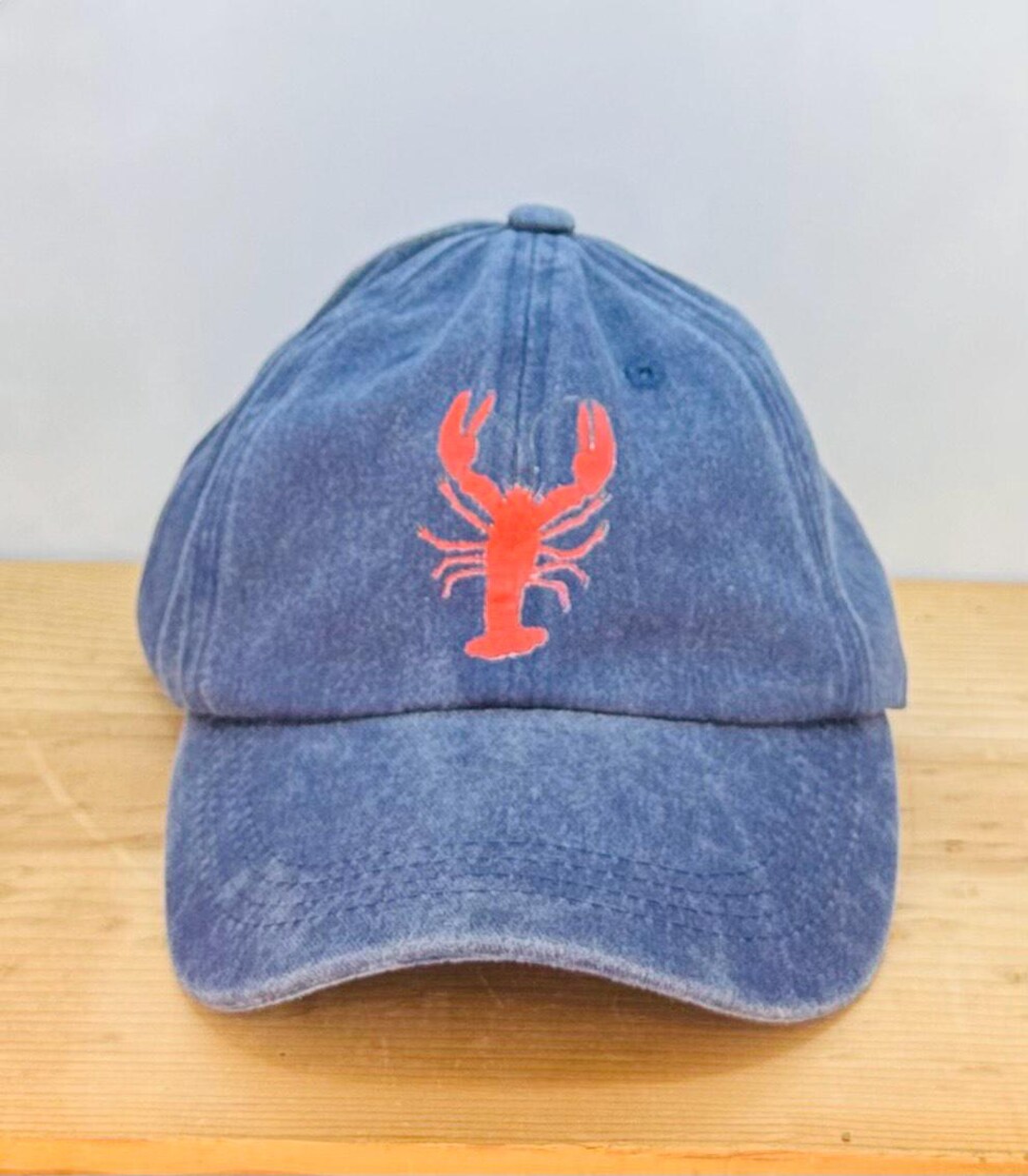 Navy Crawfish Ball Cap With Adjustable Buckle Back for Sizing Gift Idea ...