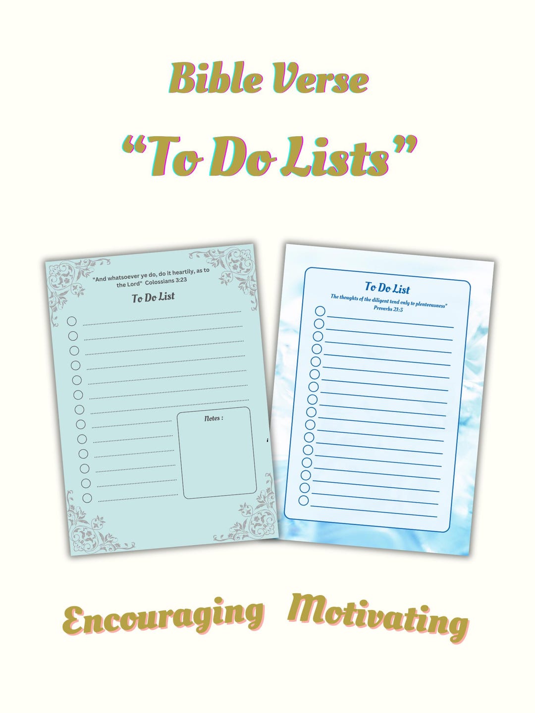 Bible Verse To-do List (digital Download) - Etsy