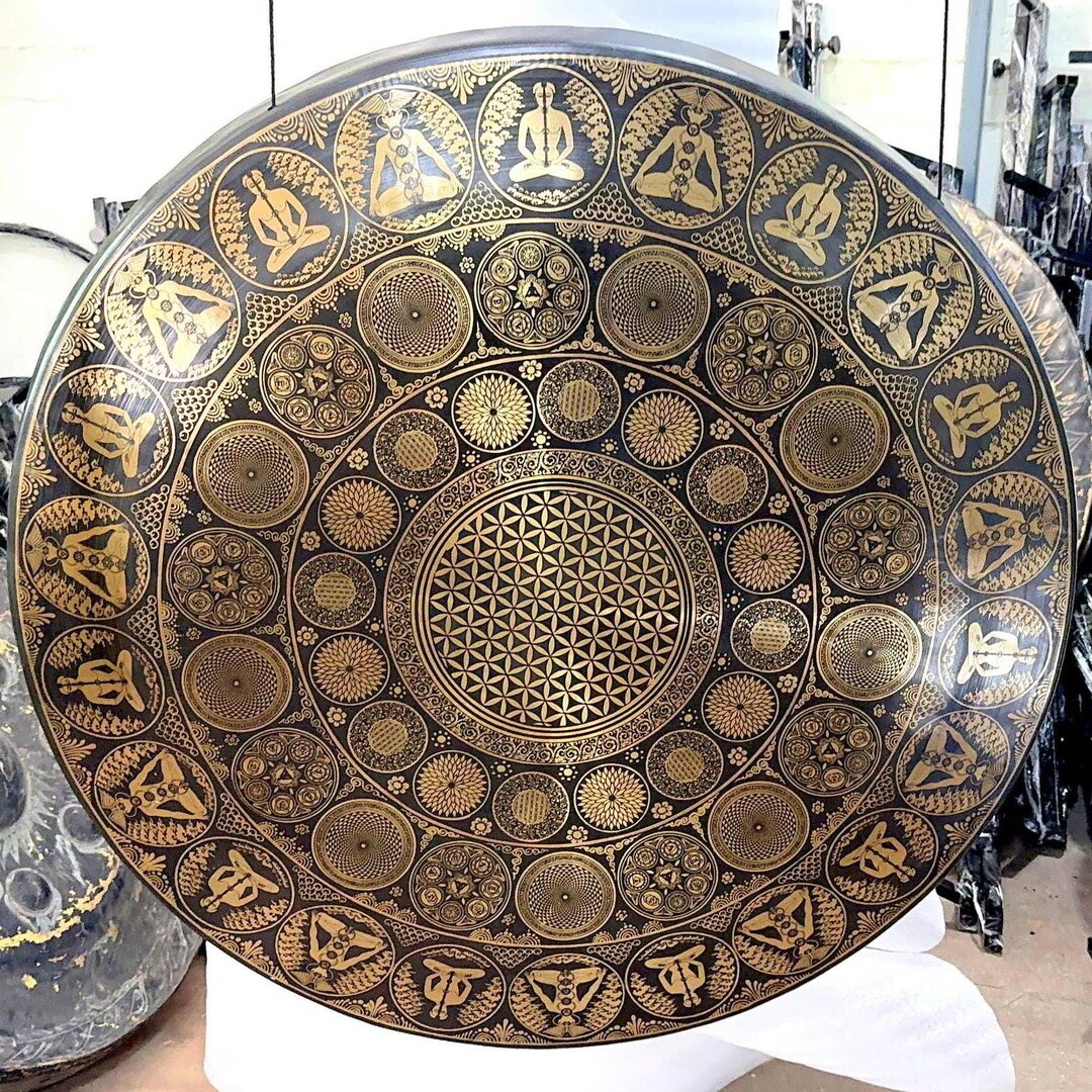 100 CM Extra Large Handmade Gong | Deep Sound Vibration Gong | Yoga ...