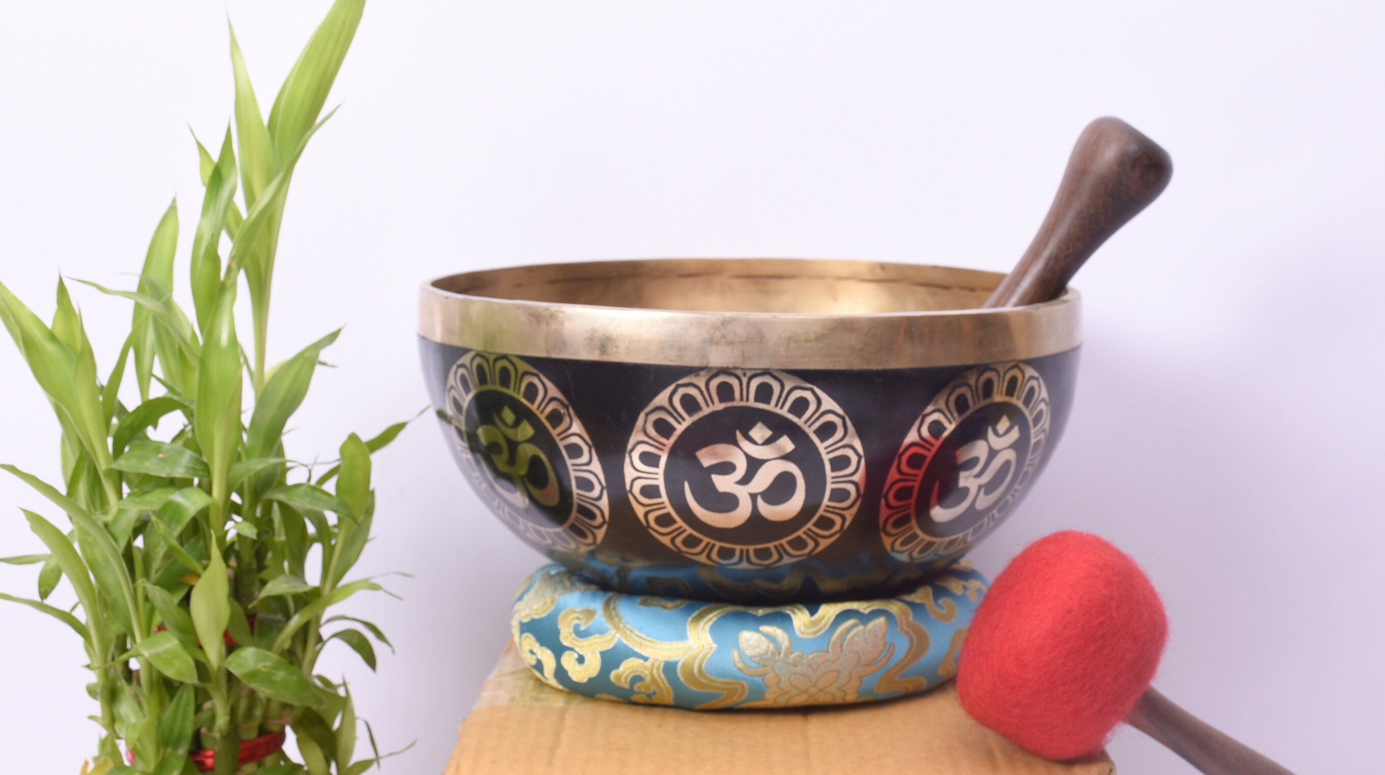 11 Inch Diameter Om Carved Singing Bowl Deep Relaxation Sound Bowl ...
