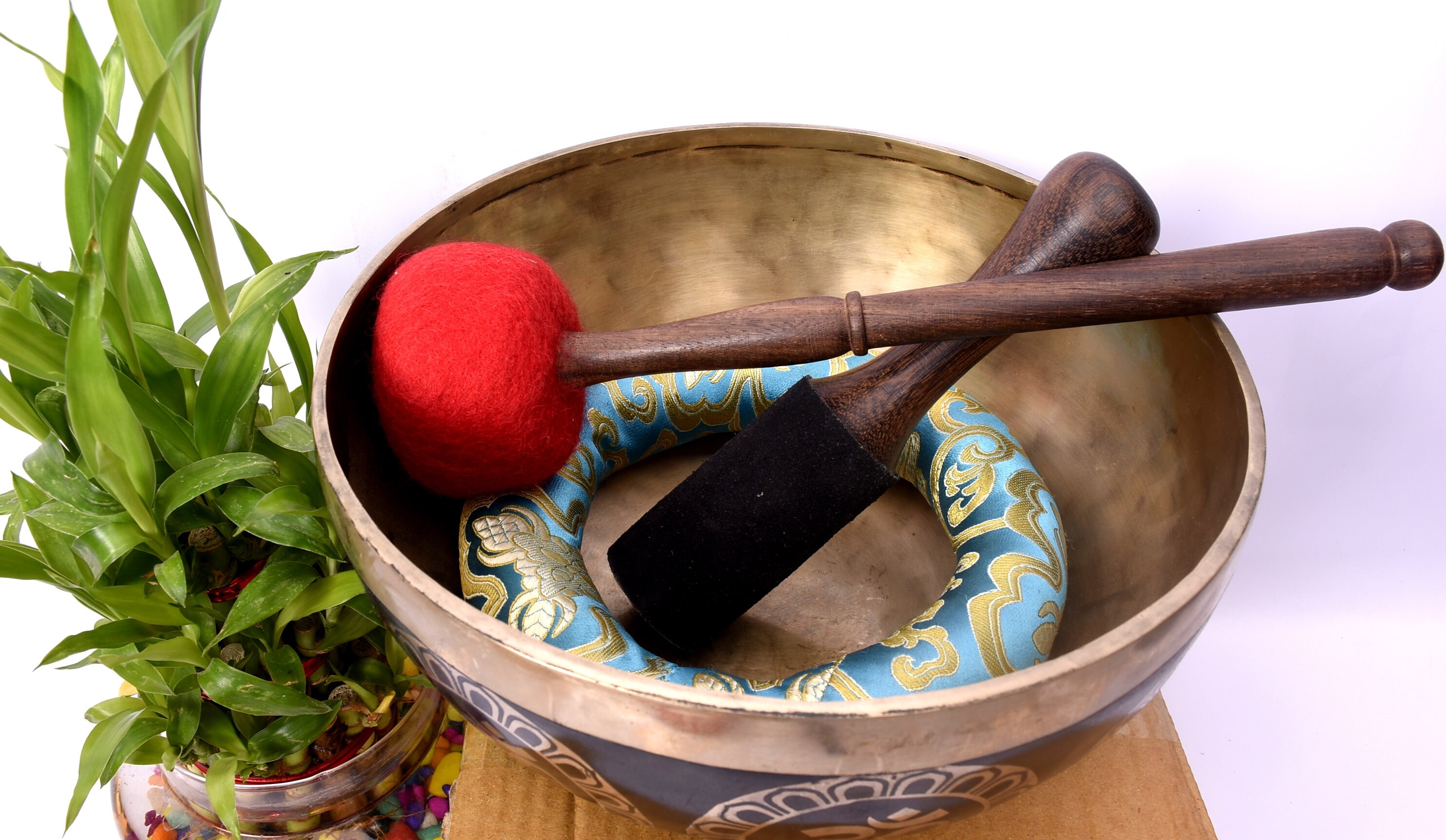 11 Inch Diameter Om Carved Singing Bowl Deep Relaxation Sound Bowl ...