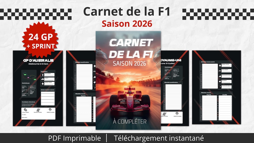 F1 2026 Logbook: Tracking Log to Be Completed Throughout the Season ...