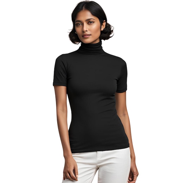 Black Turtleneck Velvet - Etsy