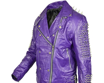 Men's Studded Jacket Spikes Jacket Punk Studded Jacket Rock Style ...