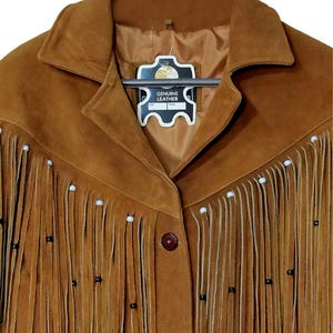 Men's Native American Cowboy Leather Jacket Western Suede Fringe ...