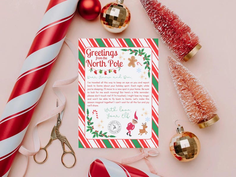 Elf Arrival Letter Editable Canva Template Personalized Elf Magic Elf ...