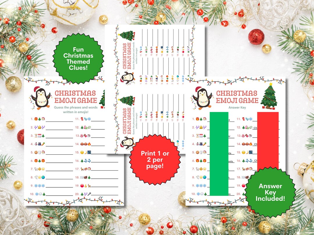 Christmas Emoji Game, Guess the Emoji, Festive Holiday Classroom Puzzle ...