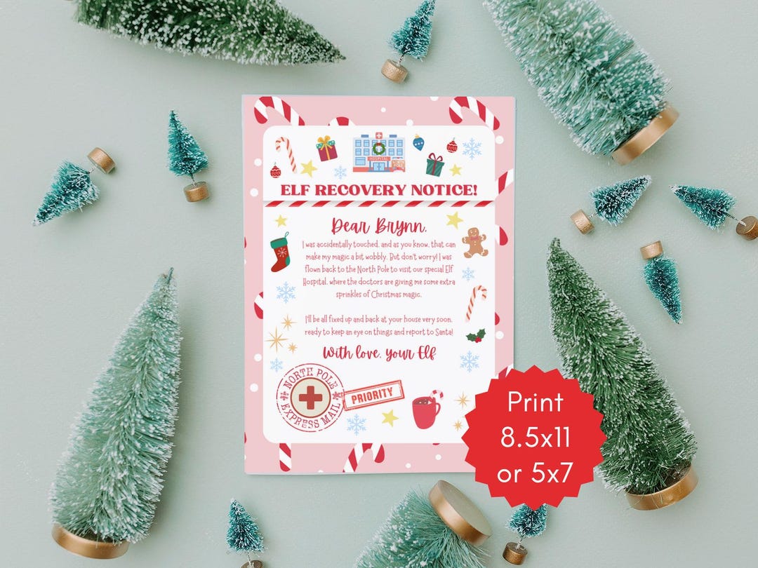Elf Recovery Notice Letter: Personalized Christmas Activity (digital ...
