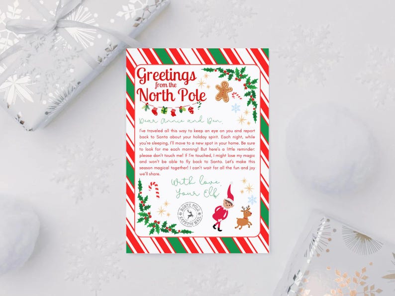 Elf Arrival Letter Editable Canva Template Personalized Elf Magic Elf ...