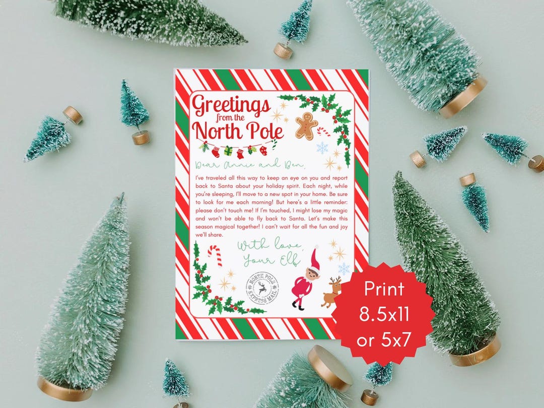Elf Arrival Letter Editable Canva Template Personalized Elf Magic Elf ...